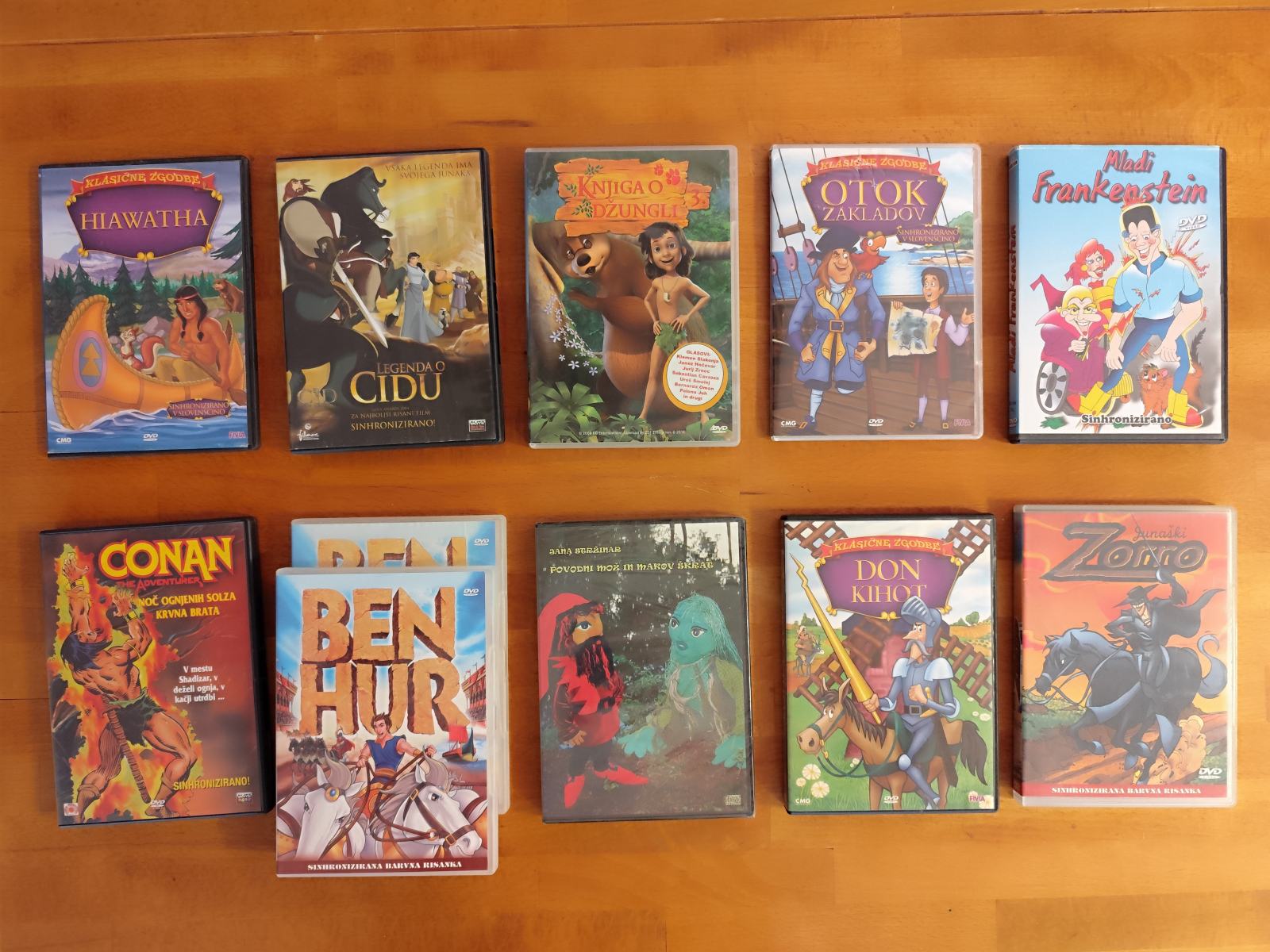 Originalne DVD risanke Hiawatha, Knjiga o džungli, Otok zakladov,,..