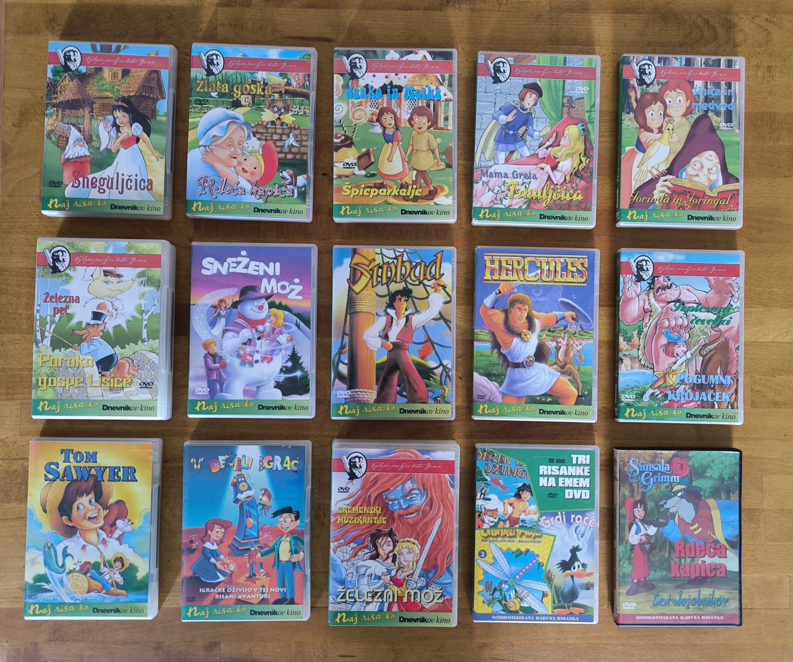 Originalne DVD risanke iz kolekcije Naj risanka in Simsala Grimm