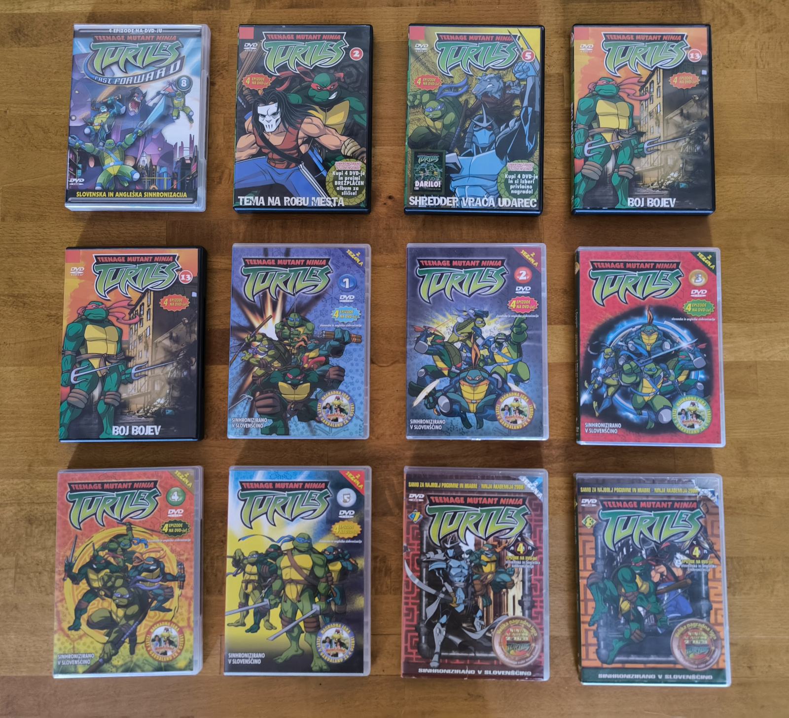 Originalne DVD risanke TMNT ali Ninja žrlve