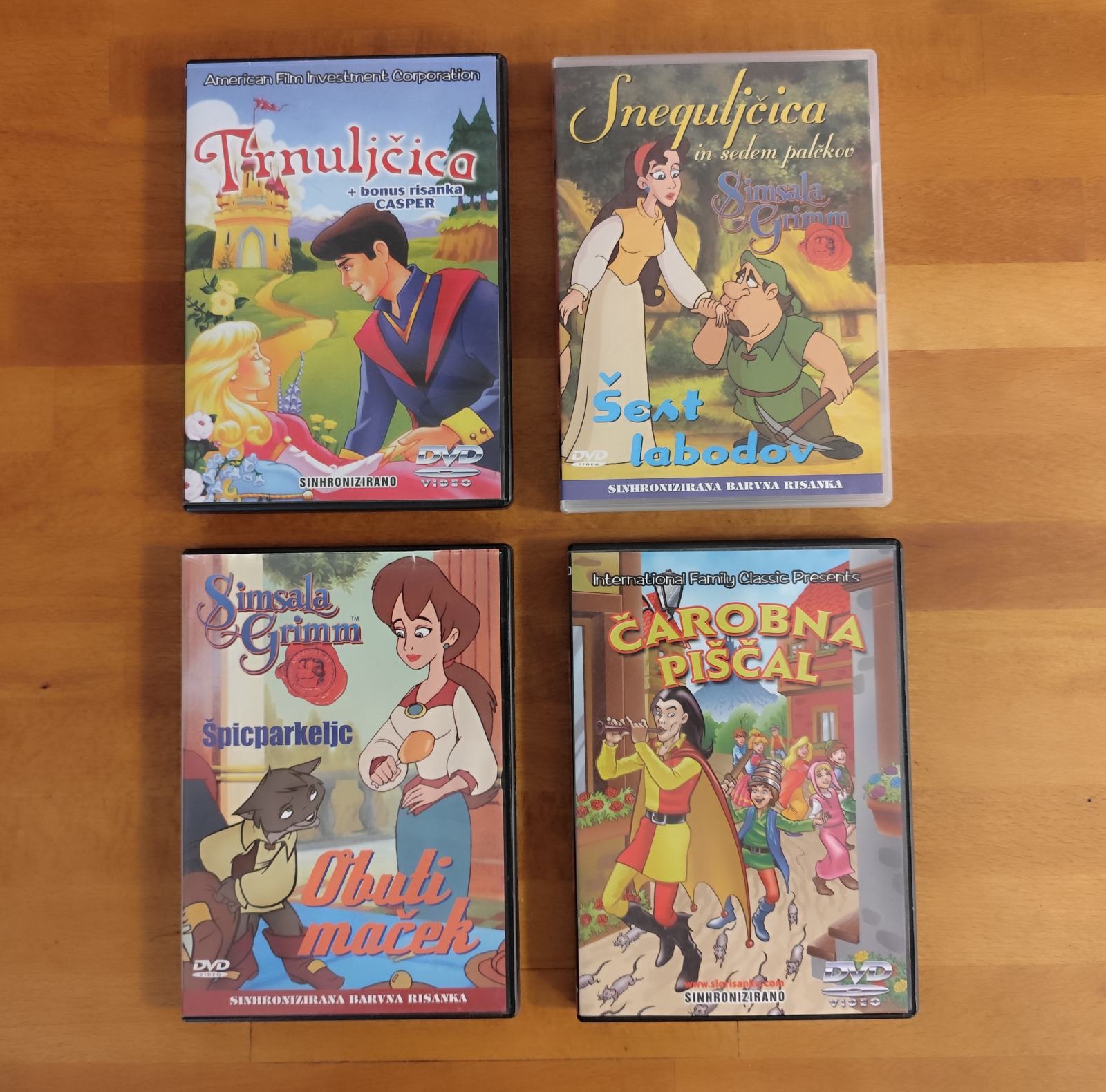 Originalne DVD risanke Trnuljčica, Sneguljčica, Obuti maček,...