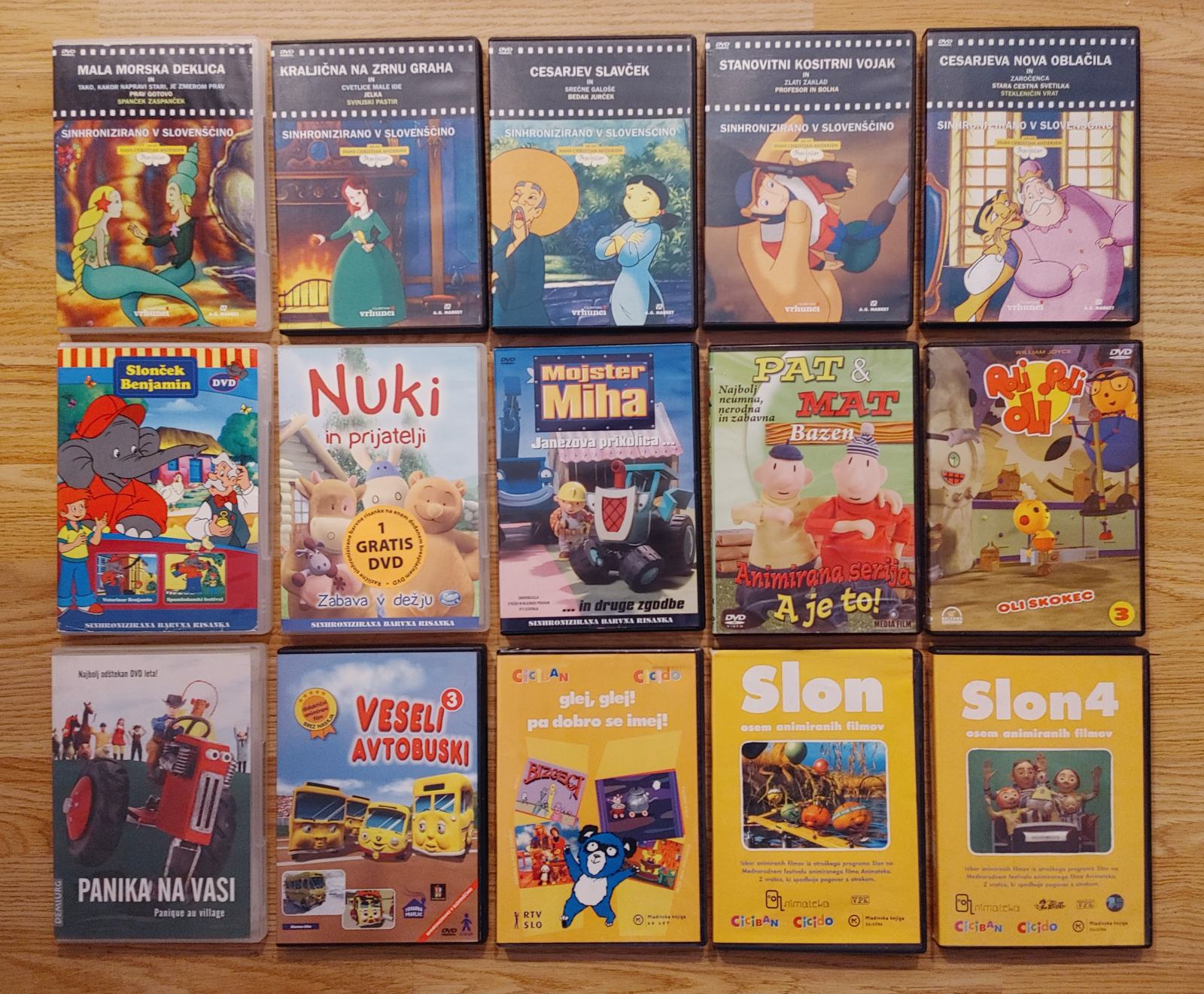 Originalne DVD risanke Vrhunci,Slonček Benjamin,Nuki in prijatelji,...