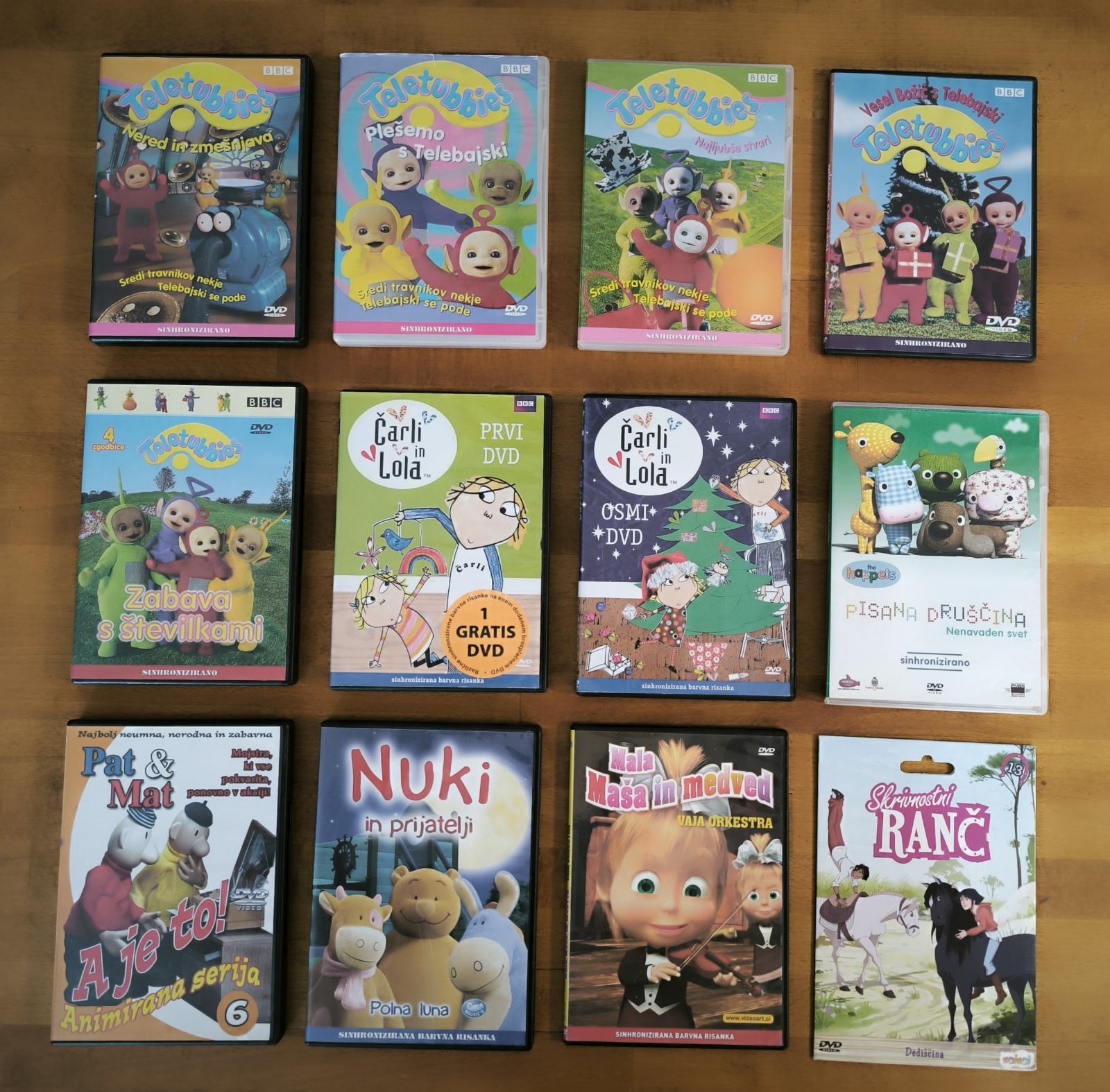 Originalne DVD risanke iz zbirke Telebajski,Čarli in Lola,A je to!,...