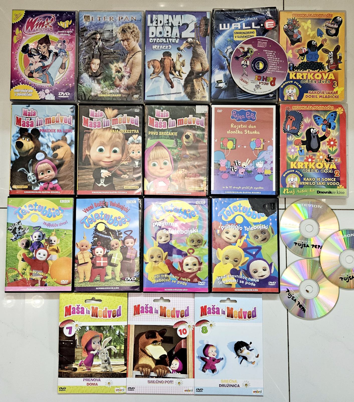 OTROŠKE RISANKE DVD TELEBAJSKI MAŠA IN MEDVEK KRTEK