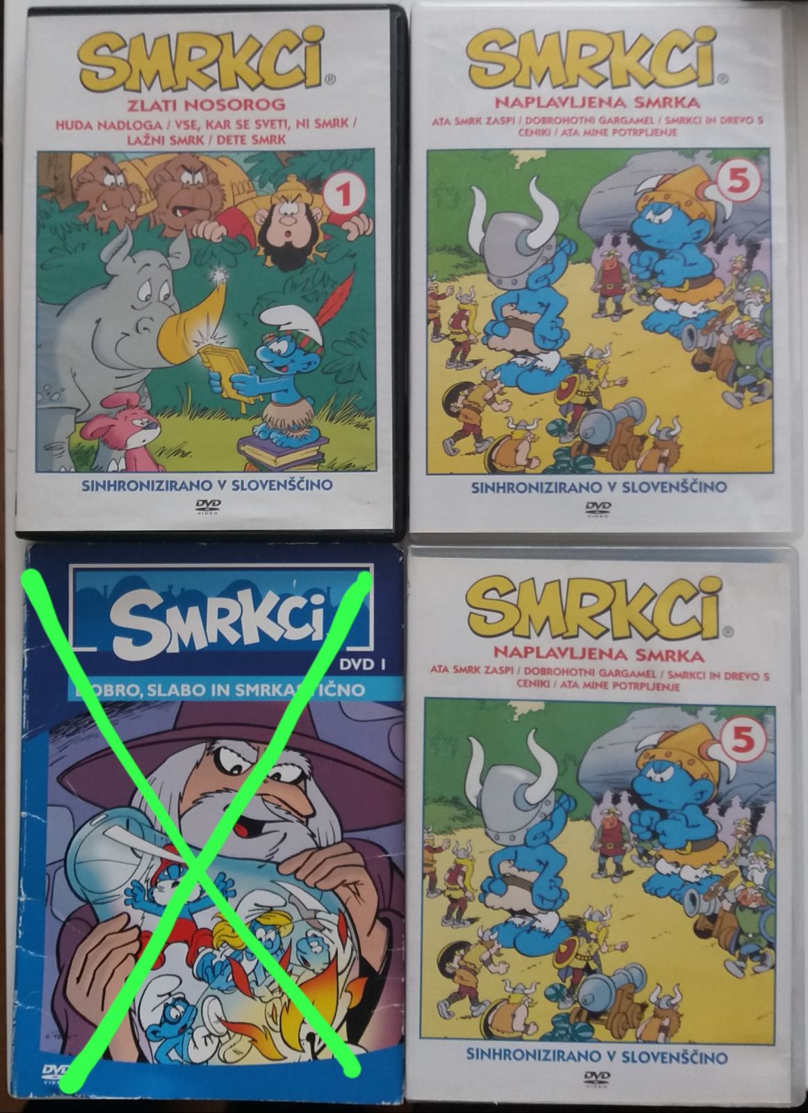 Prodam dvd risanke smrkci