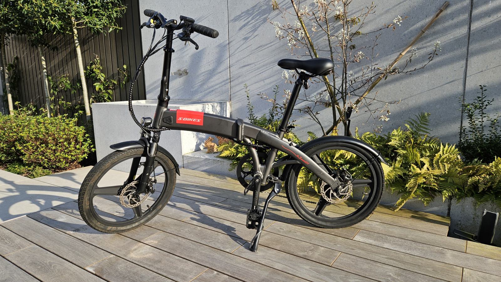 Električno zložljivo kolo S-Bike F50e, grafitno siv + gratis torba