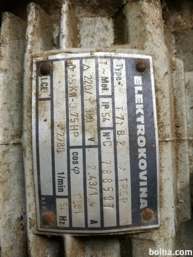 Elektromotor turbina 0.55kW 2780 vrt./min