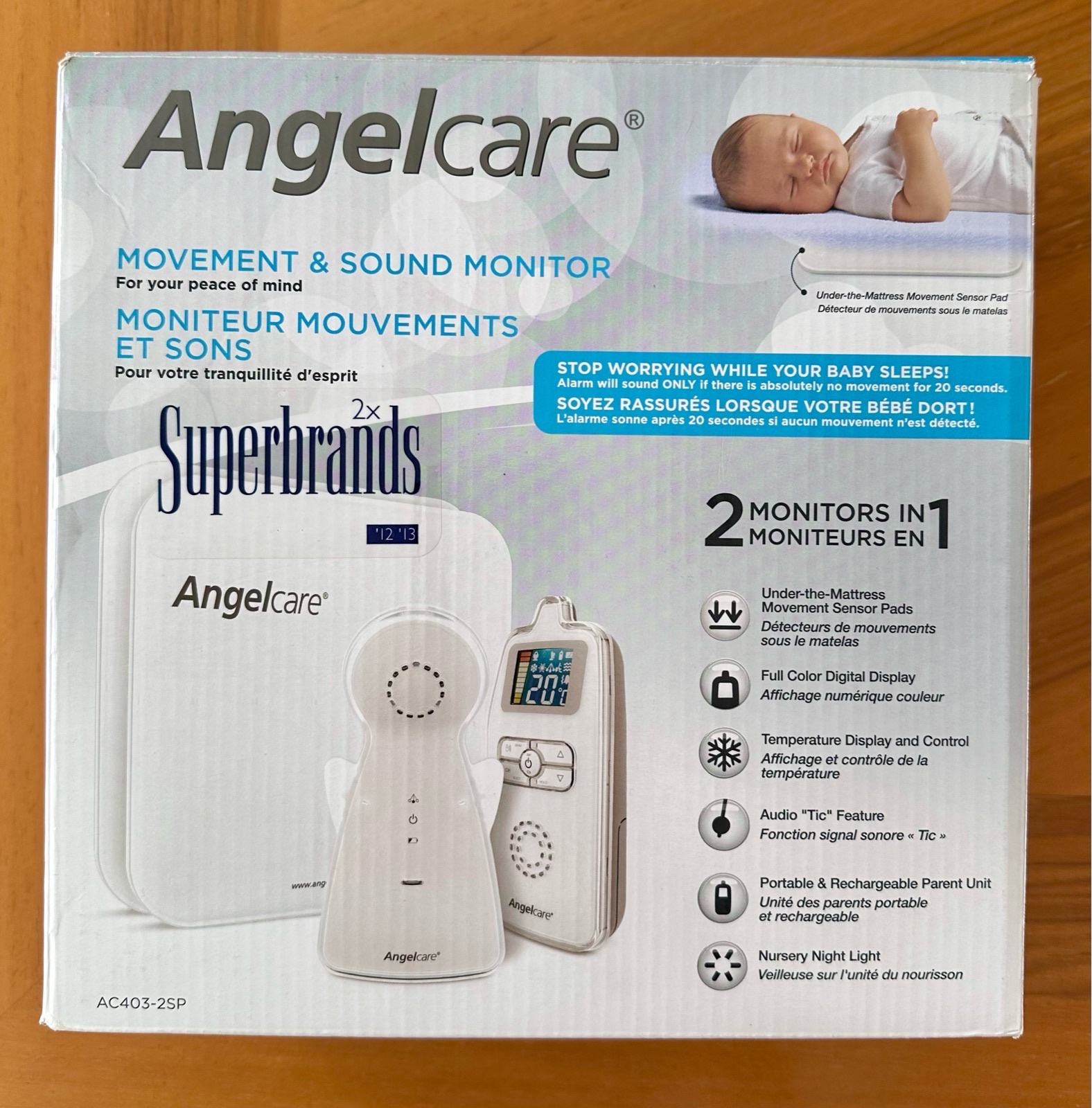 Angelcare - monitor dihanja in varuška