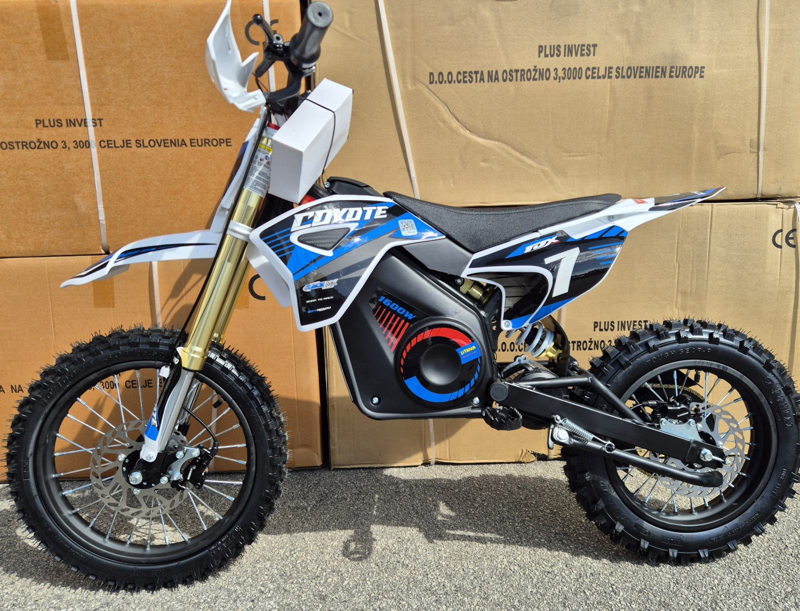 PITBIKE COYOTE 14/12col 1600W HIDRAVLIČNE DISK ZAVORE, 2026 l.