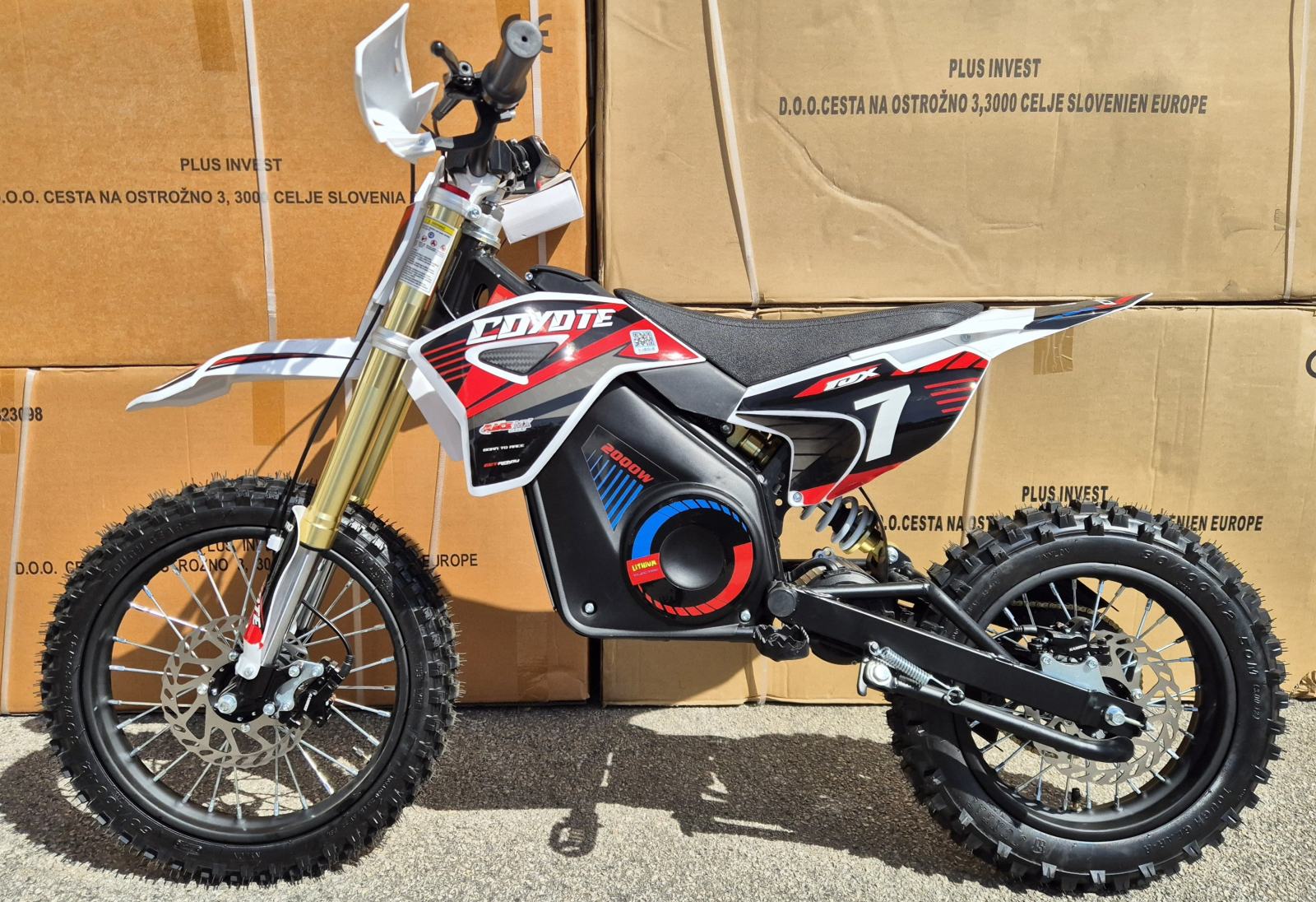 PITBIKE COYOTE 14/12col 2000W HIDRAVLIČNE DISK ZAVORE, 2026 l.