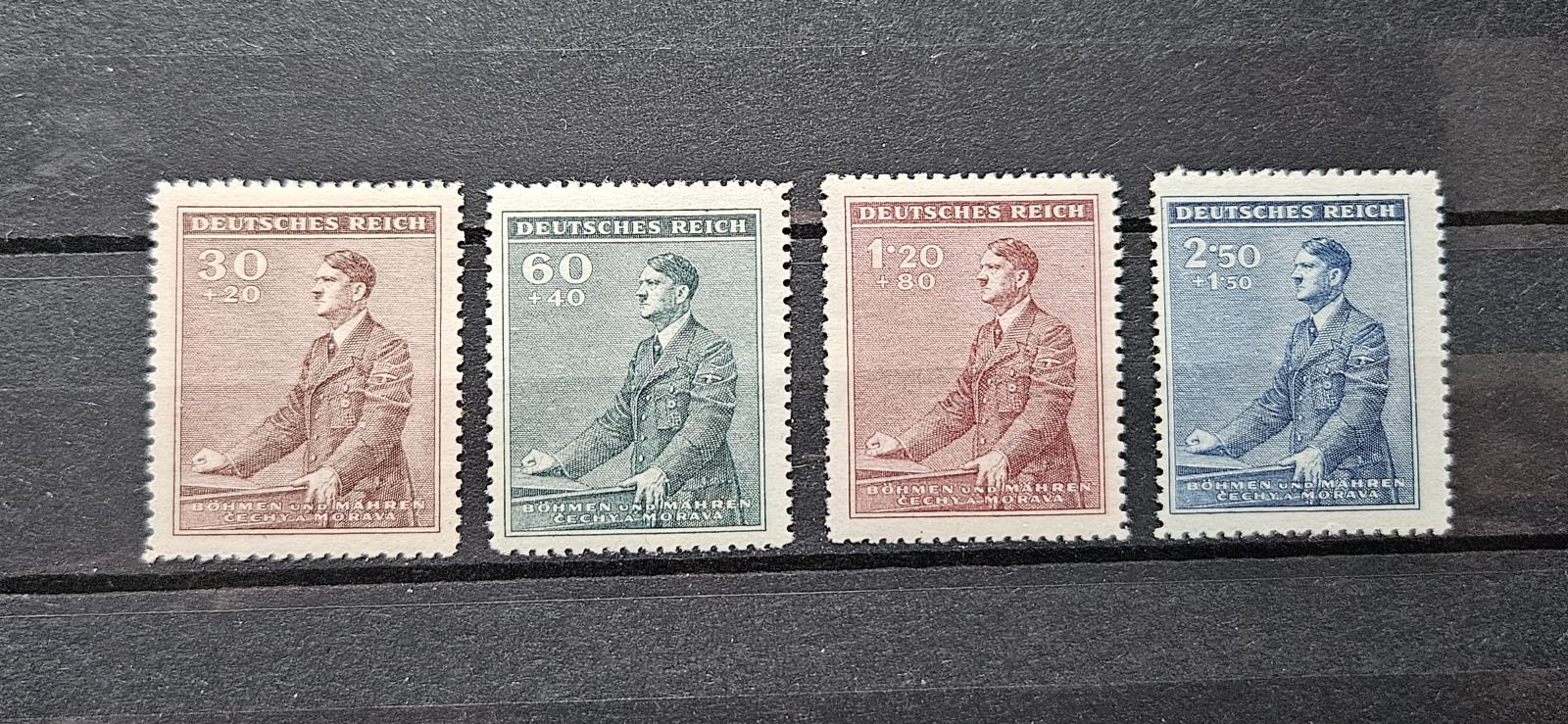 Adolf Hitler - Bohmen Und Mahren 1942 - Mi 85/88 - čiste (Rafl01)