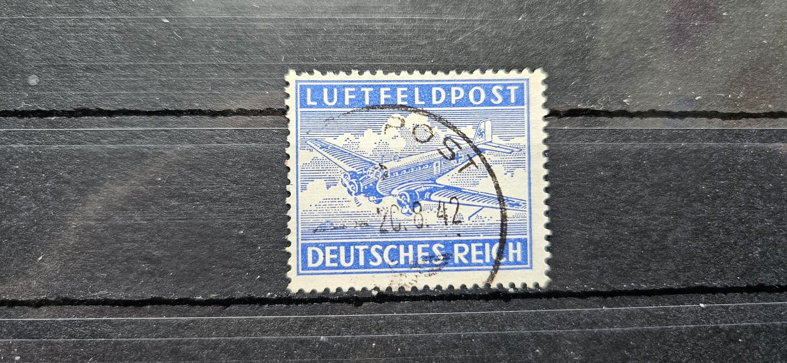 letala, avioni - Deutshes Reich 1942 -Mi FP1 -žigosana znamka (Rafl01)