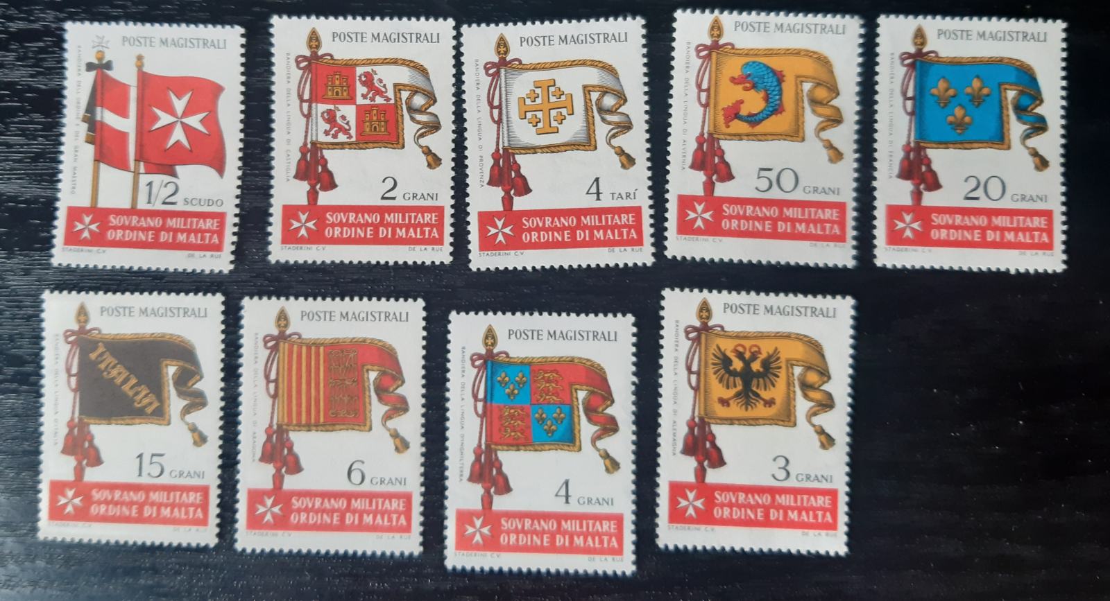 Malteški viteški red, 1966 celotna serija znamk na temo zastave
