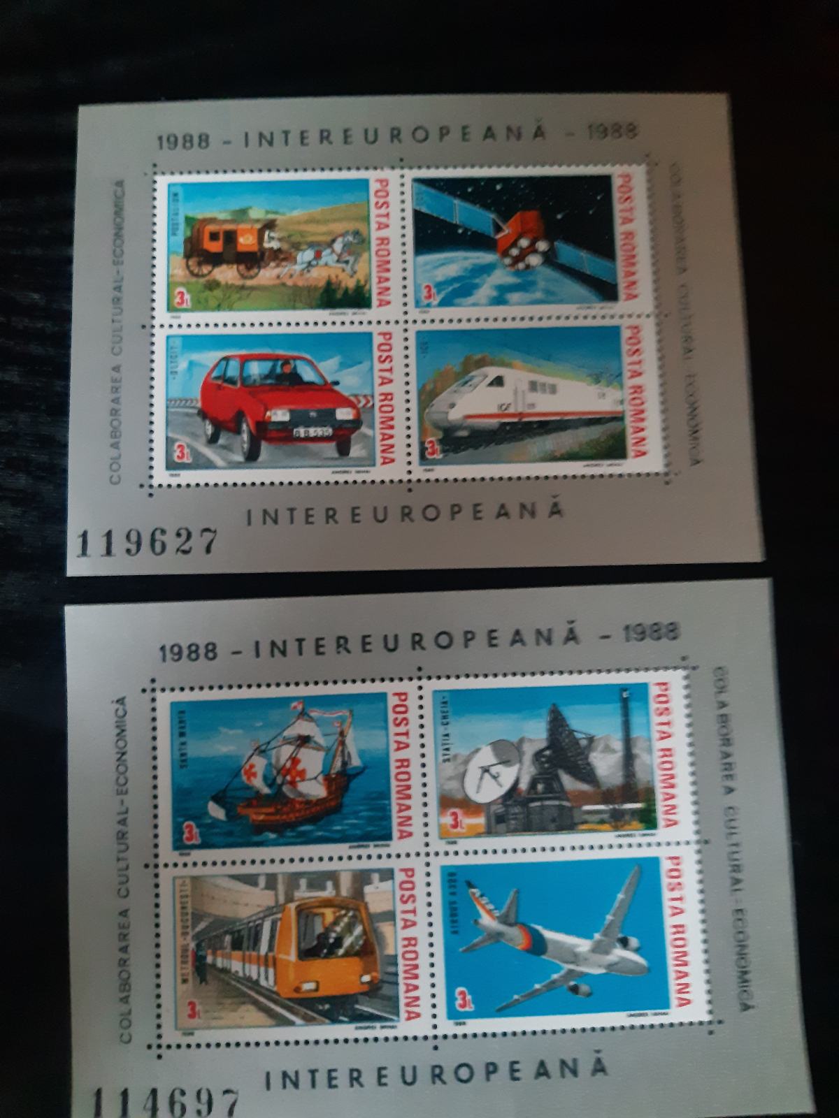 Romunija 1988, bloka transport, vlaki, železnica, letala, avto