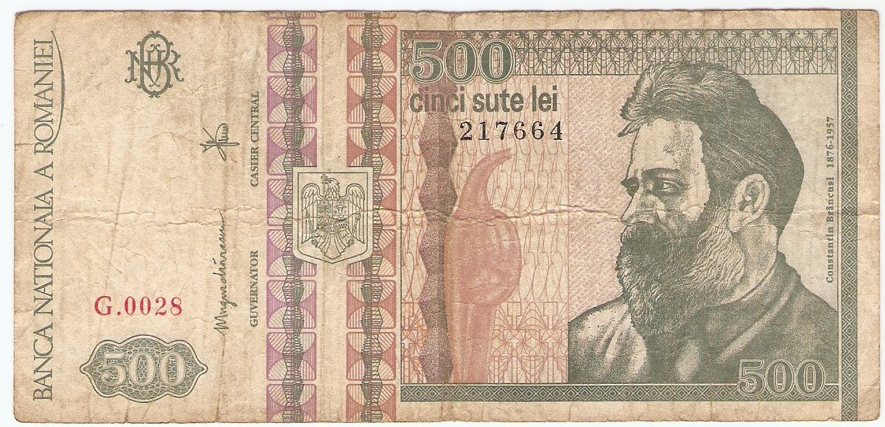 BANKOVEC 500 lei 1992 Romunija