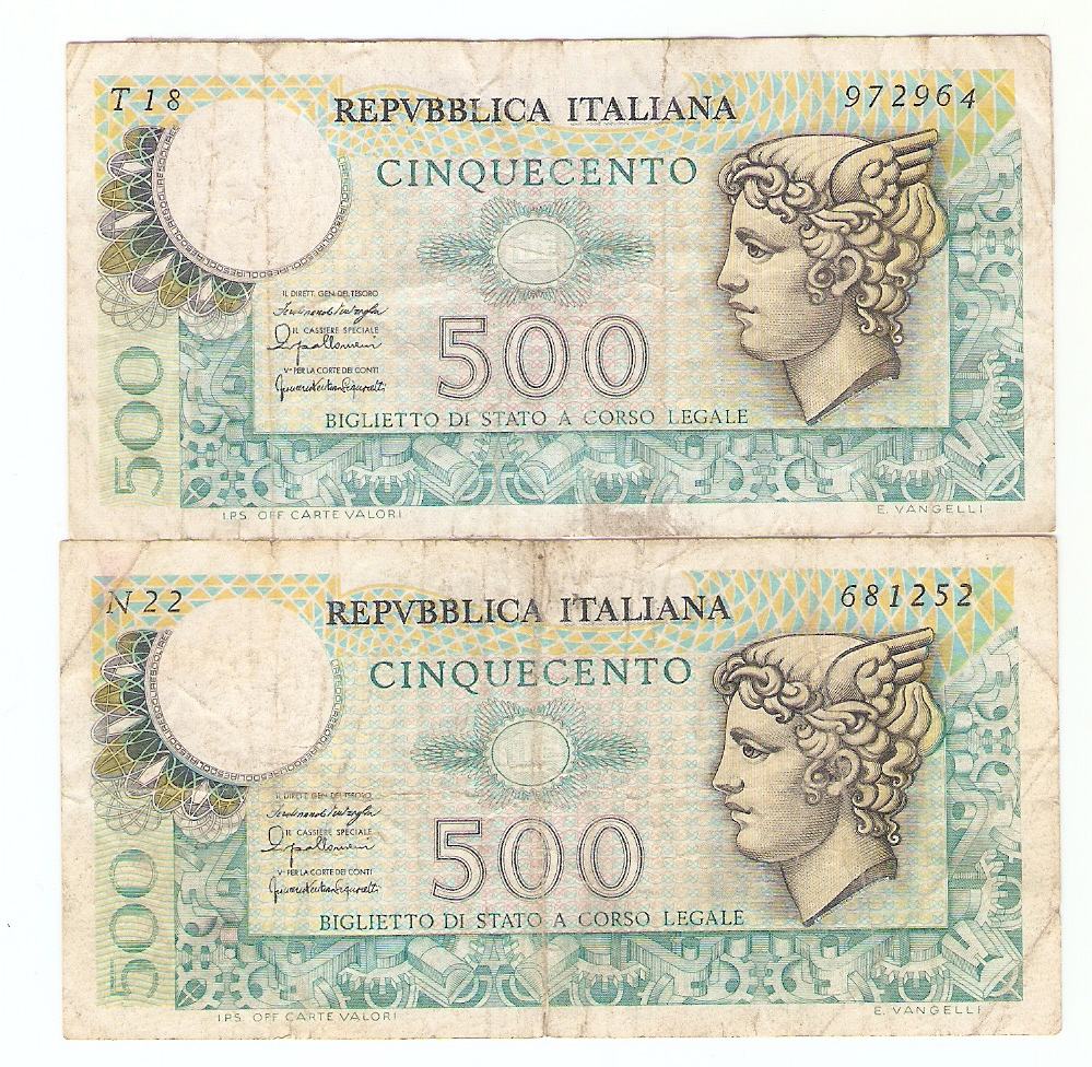 BANKOVEC 500 lir 1976 Italija