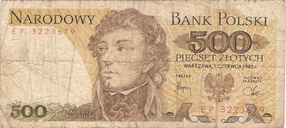 BANKOVEC 500 zlot 1982 Poljska
