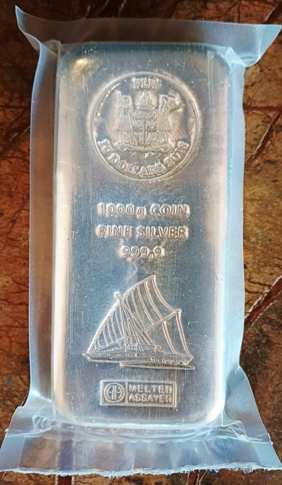 1kg srebrna palica: Fiji Münzbarren (Argor Heraeus)