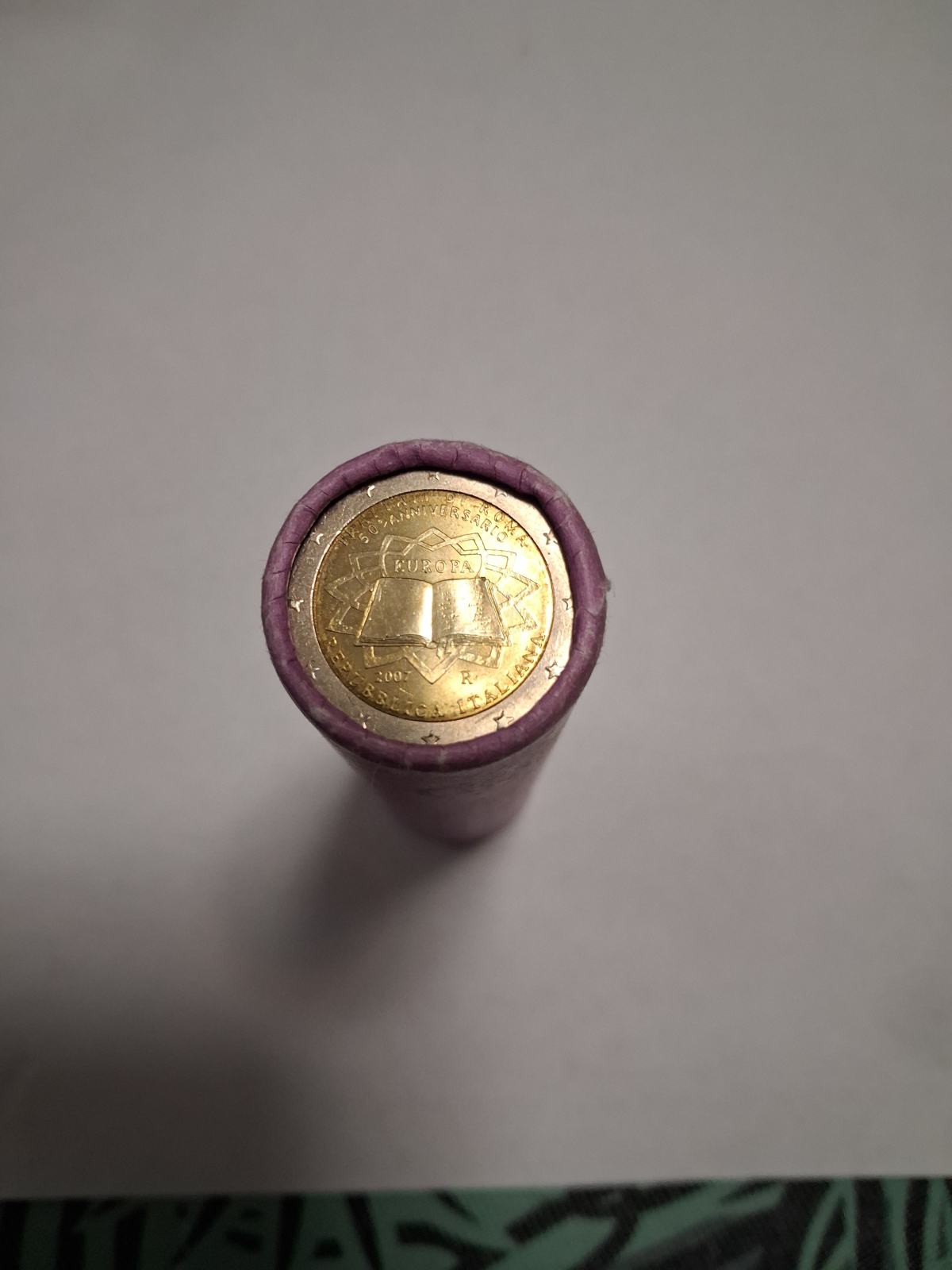 2 € spominski kovanec Italija 2007 – Rimska pogodba (UNC, nerabljen)
