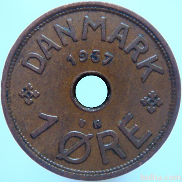 LaZooRo: Danska 1 Ore 1937 XF/UNC