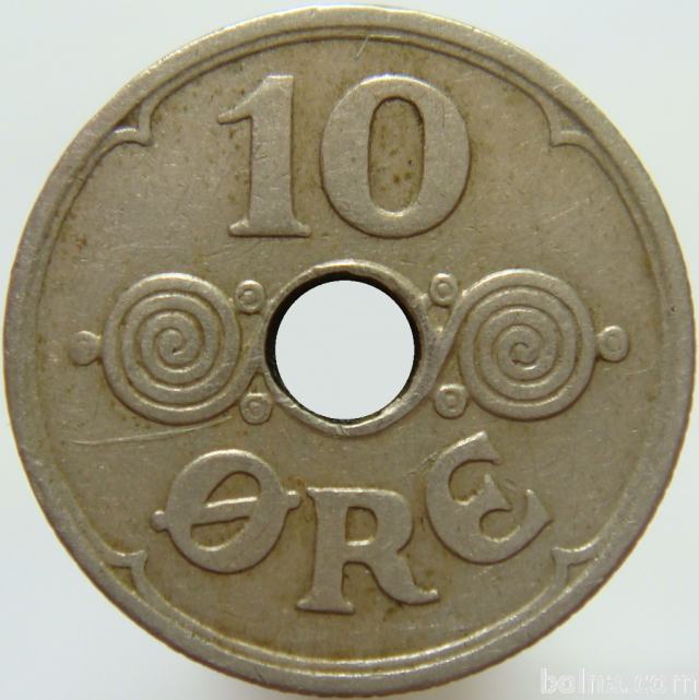 Danska 10 Ore 1937 XF
