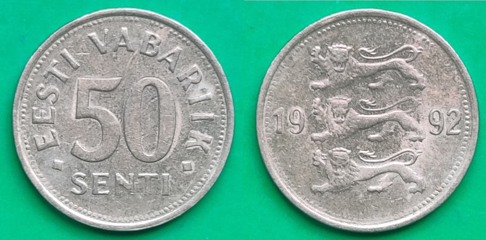 Estonia 50 senti, 1992