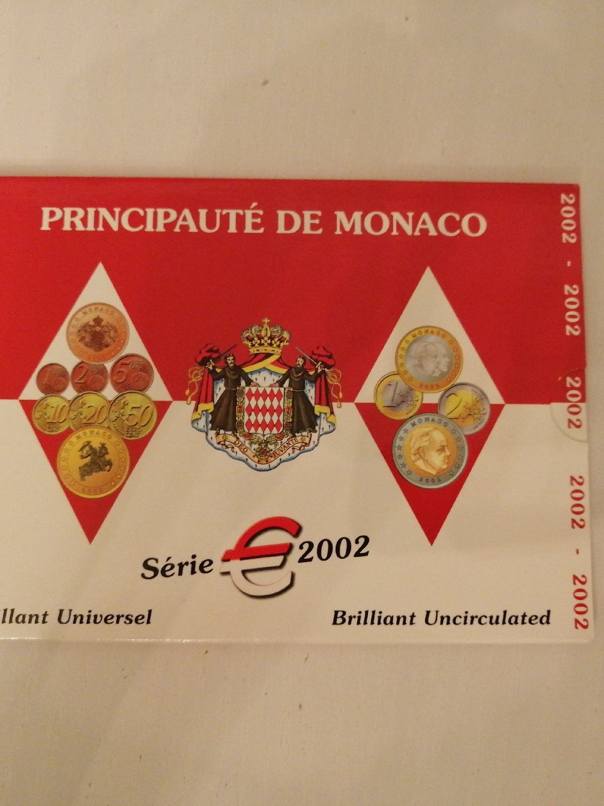 Evro set Monaco Monako 2002 unc