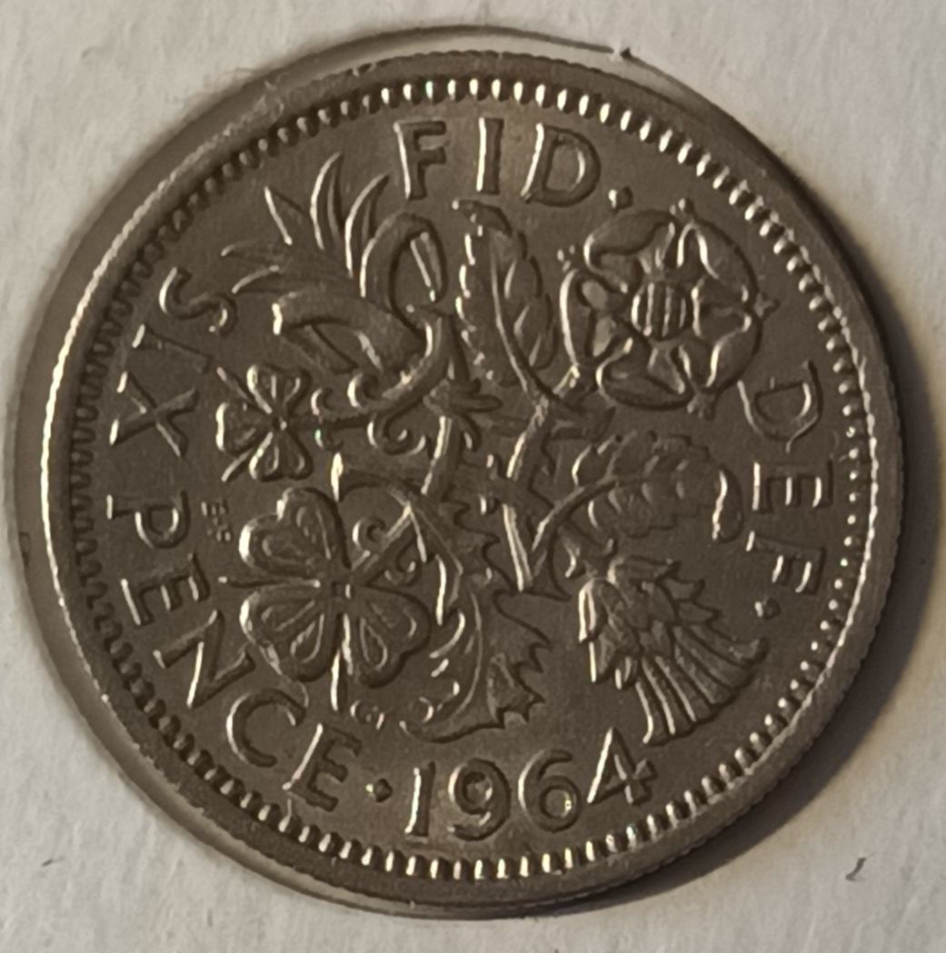 GREAT BRITAIN 6 PENCE 1964