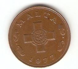 KOVANEC 1 cent 1972,77 Malta