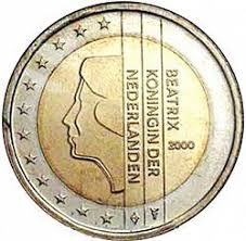 KOVANEC 2 eur Nizozemska BEATRIX KONINGIN DER NEDERLANDEN 2000 euro