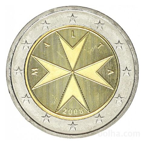 Kovanec 2 Evro Euro EUR Malta 2008