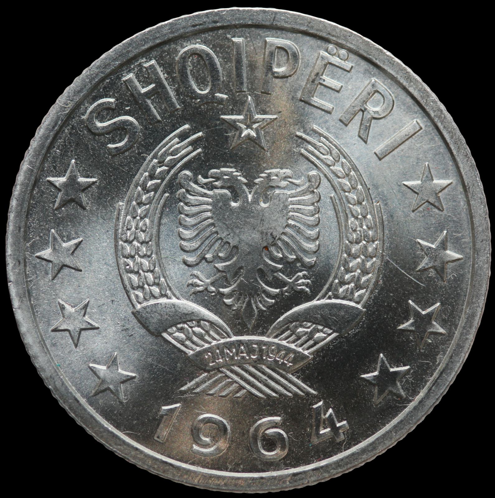 LaZooRo: Albanija 20 Qindarka 1964 UNC