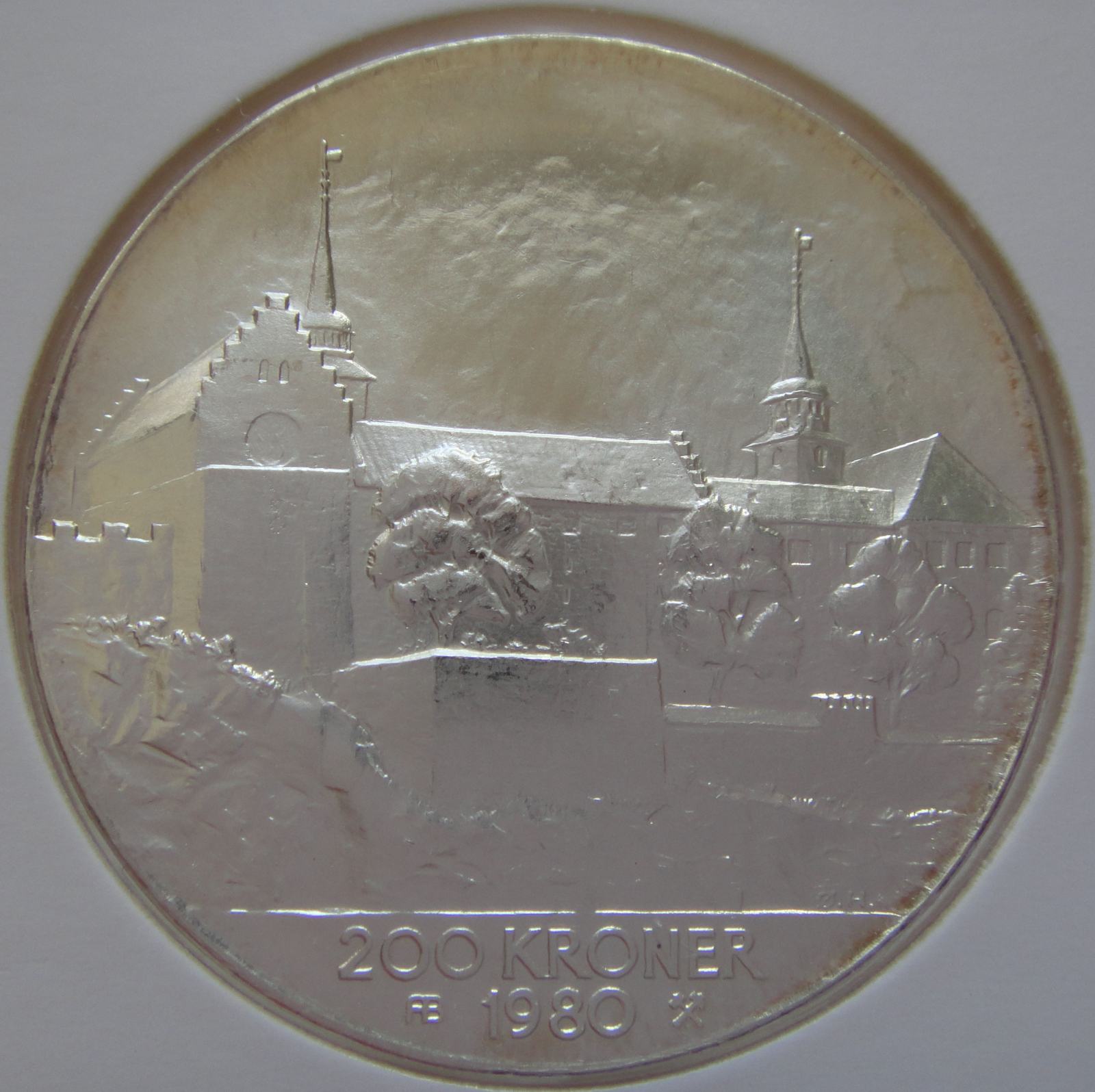 LaZooRo: Norveška 200 Kroner 1980 UNC - Srebro