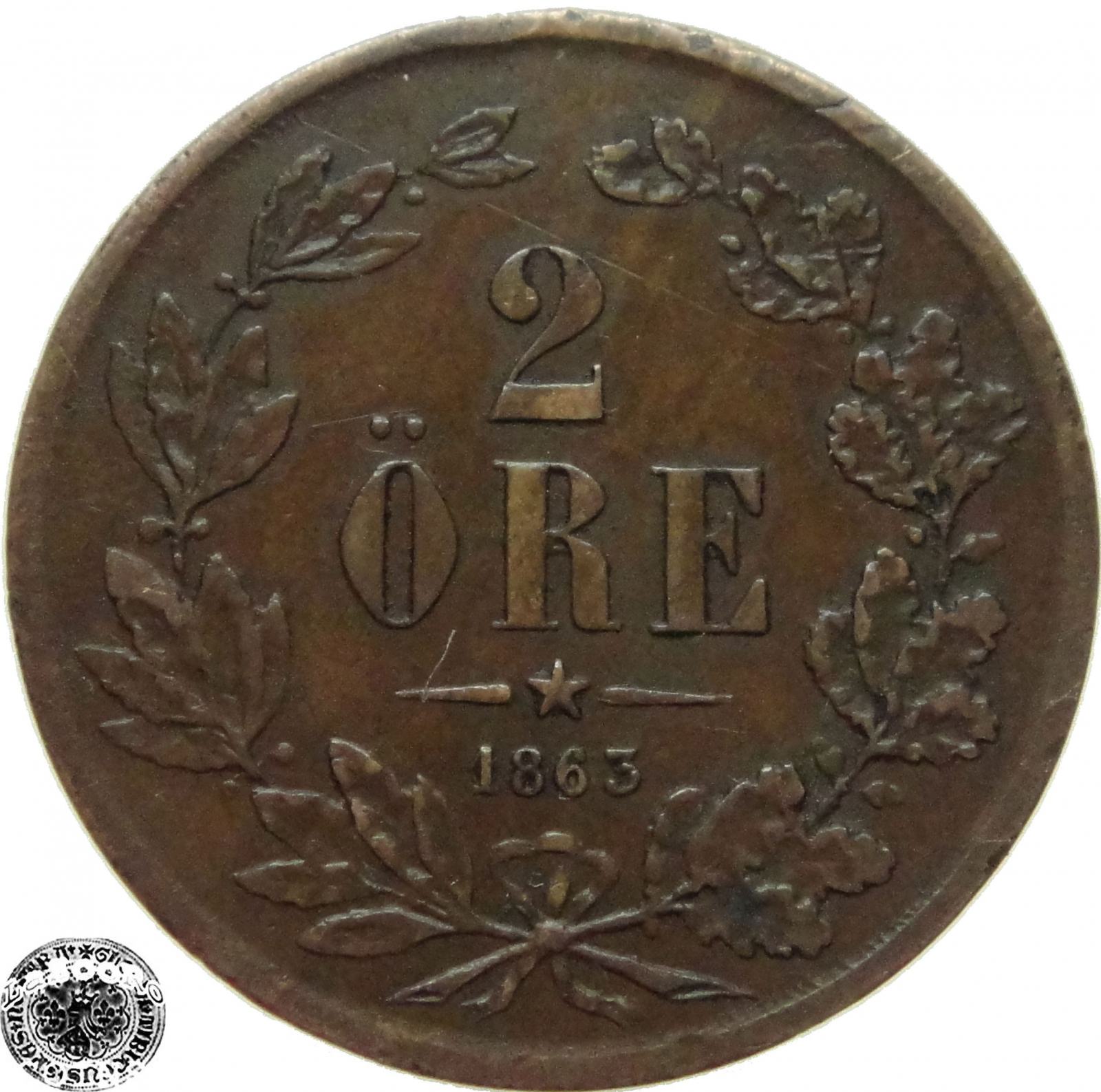 LaZooRo: Švedska 2 Ore 1863 XF napaka
