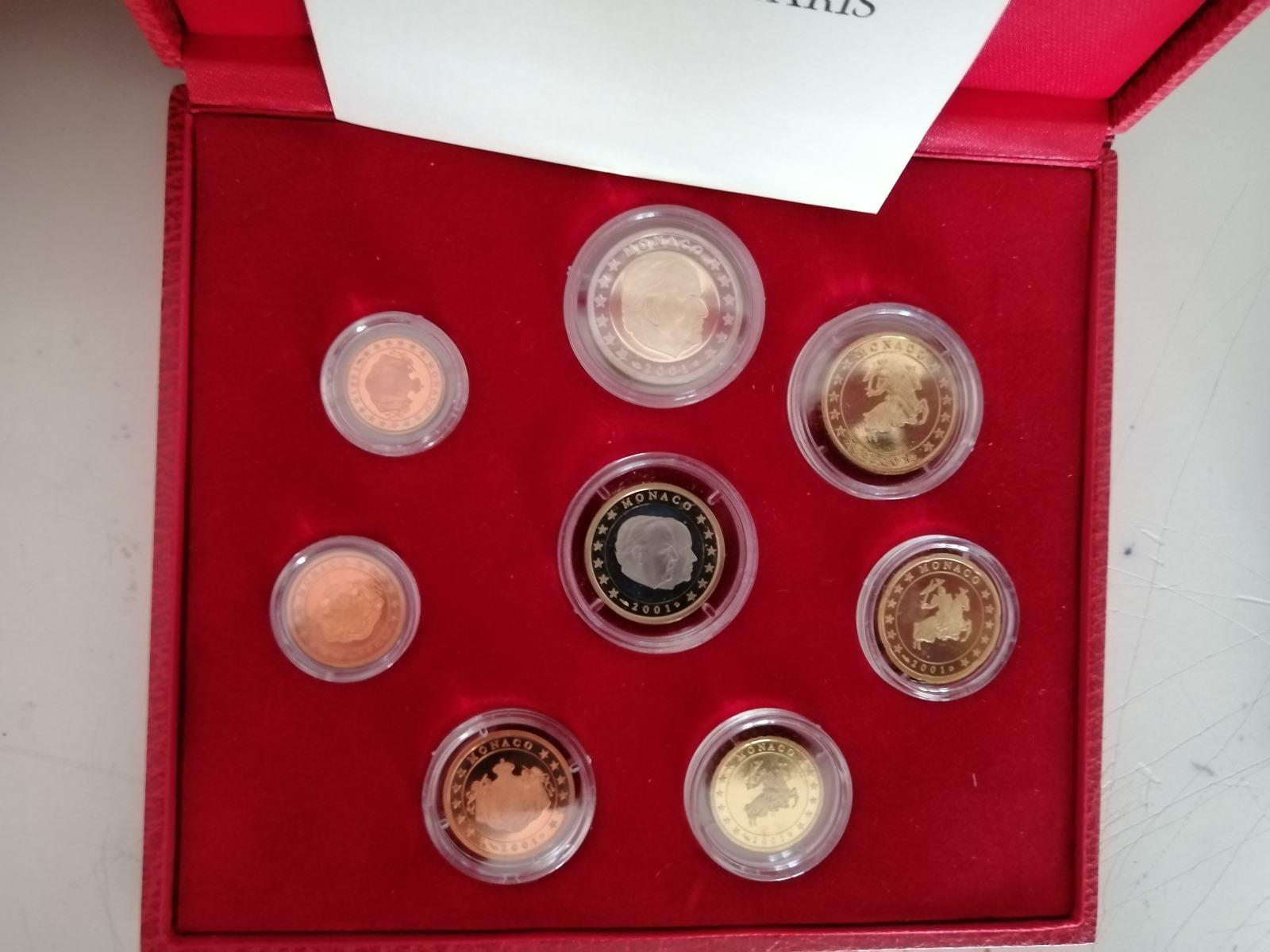 MONAKO MONACO EURO PROOF SET 2001 V ORIGINALNI ŠKATLI