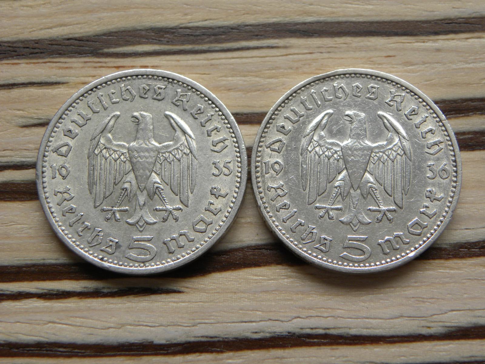 Nemčija 5 Reichmark 1935 A