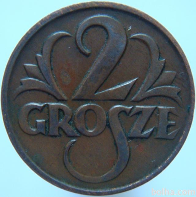 Poljska 2 Grosze 1927 XF