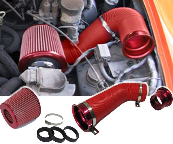 Cold air kit s športnim filtrom rdeč