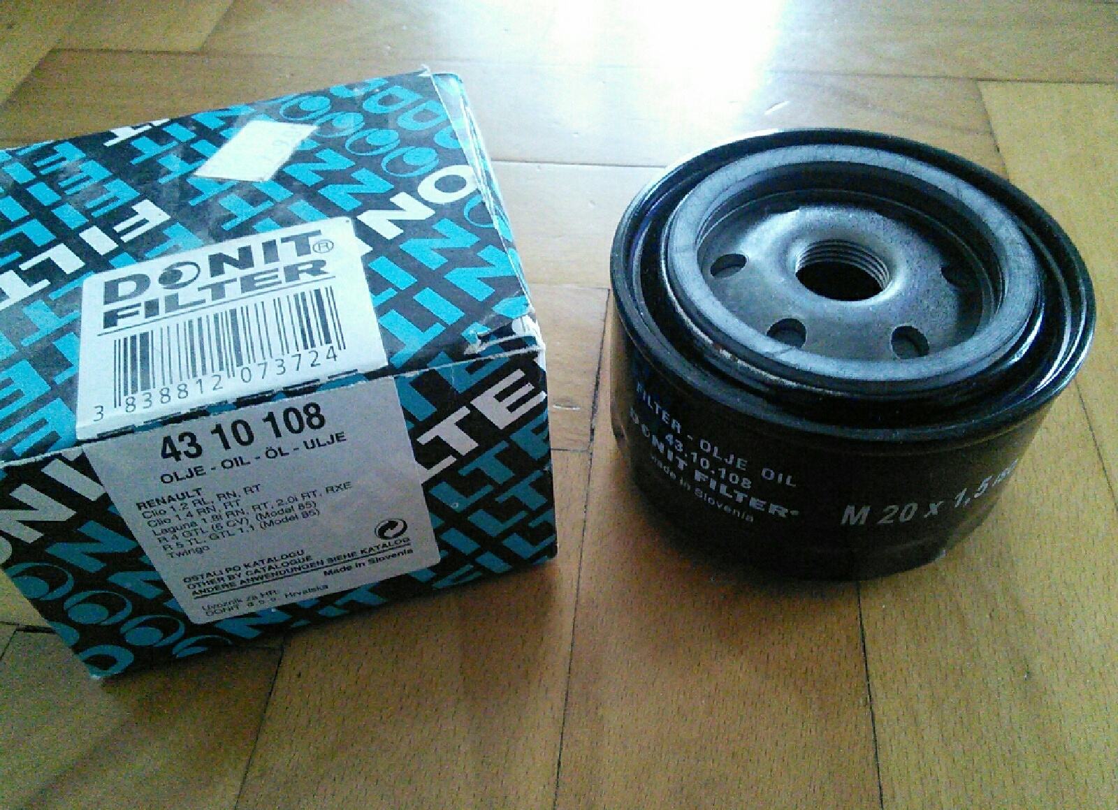 Oljni filter Donit - za Clio, R5, R4....