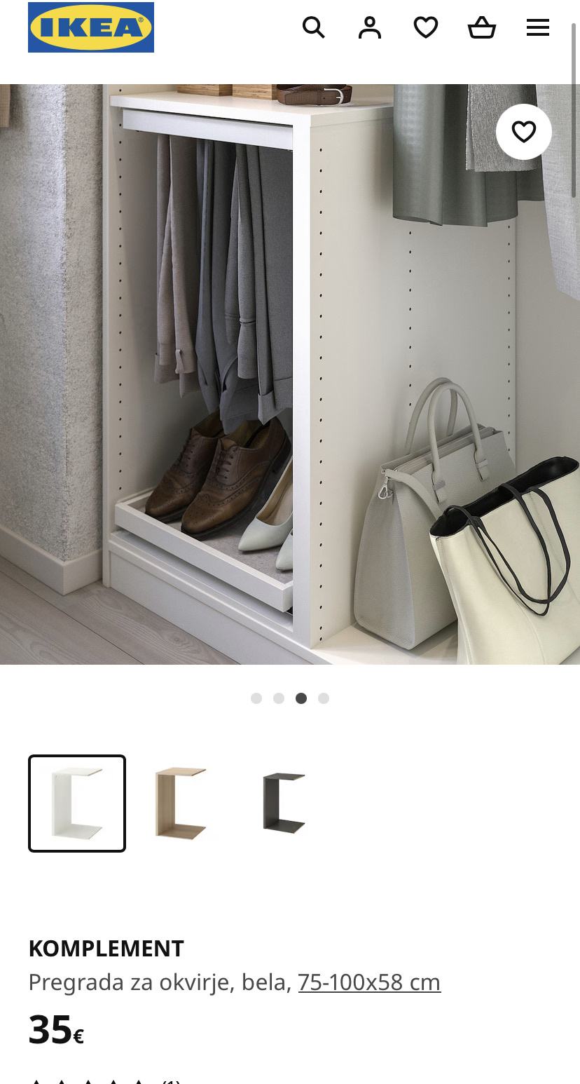 Ikea pax omara komplement