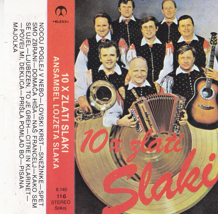 kaseta ANSAMBEL Lojzeta Slaka - 10x zlati Slaki (bel label)