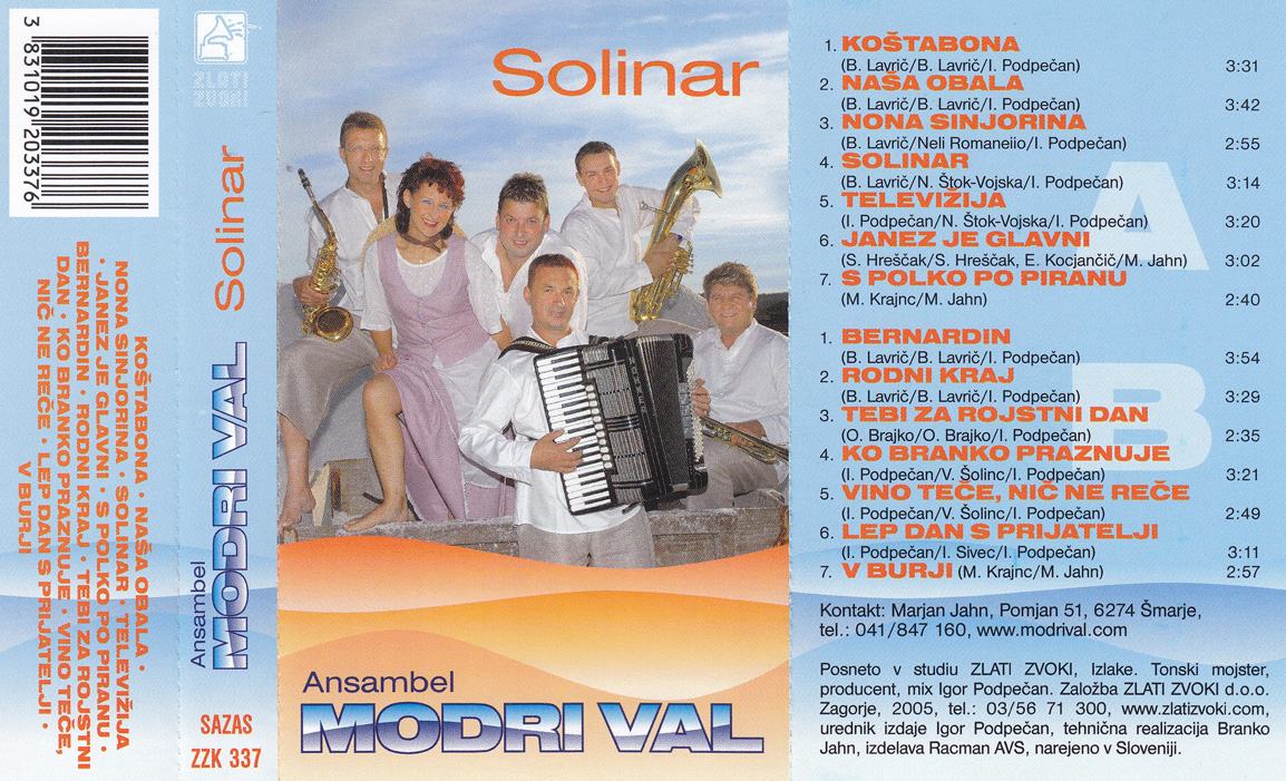 kaseta ANSAMBEL Modri val - Solinar