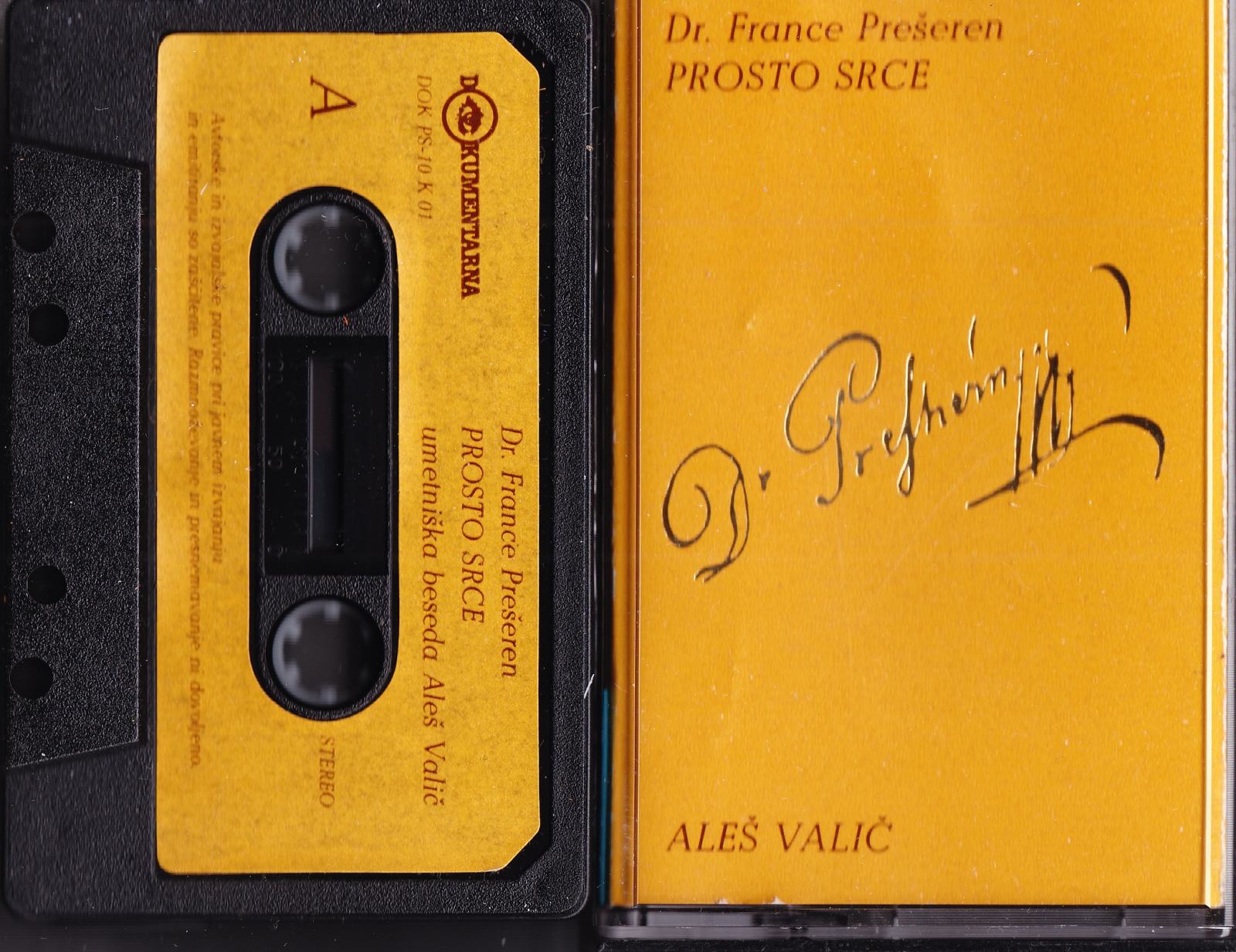kaseta Dr. France Prešern, Prosto Srce - Aleš Valič (MC 635)