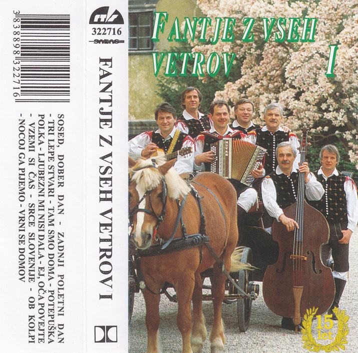 kaseta Fantje z vseh vetrov - 15 let 1