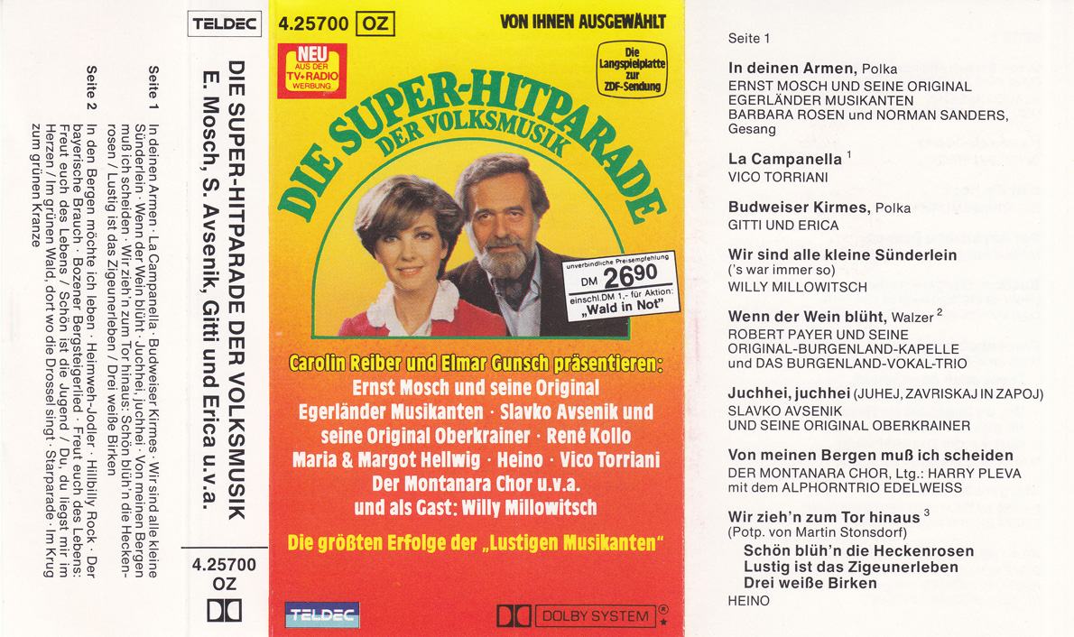 kaseta Kompilacija - Die super - Hitparade der Volksmusik