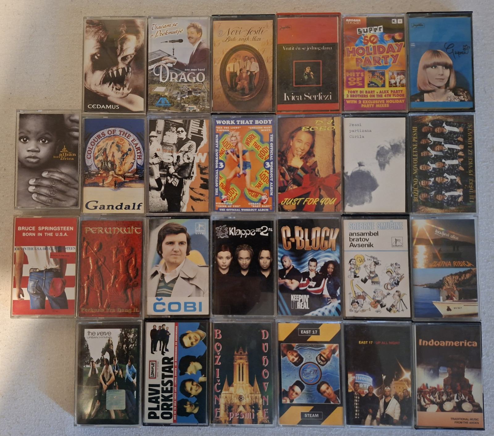 komplet 26 kaset - Rock / Pop / Dance / Folk glasba