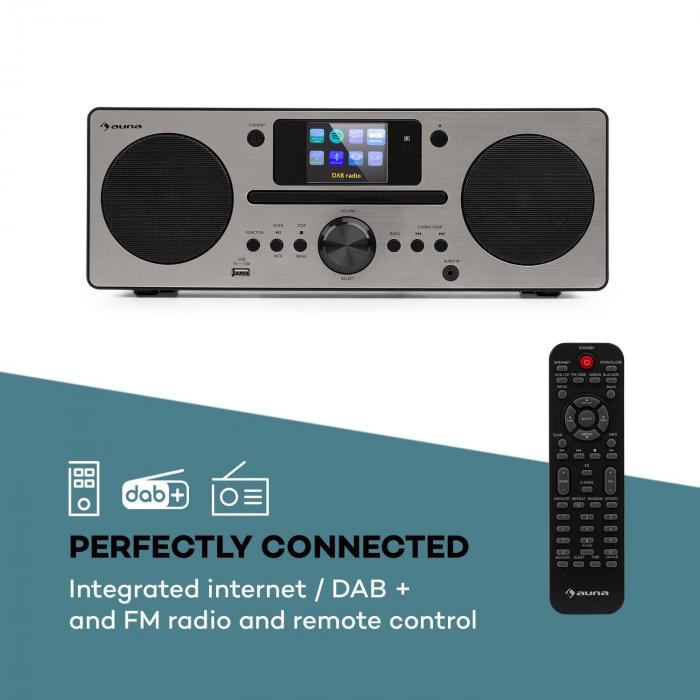 Auna Harvard kompaktni sistem internetni/DAB+ in UKV radio, Oreh