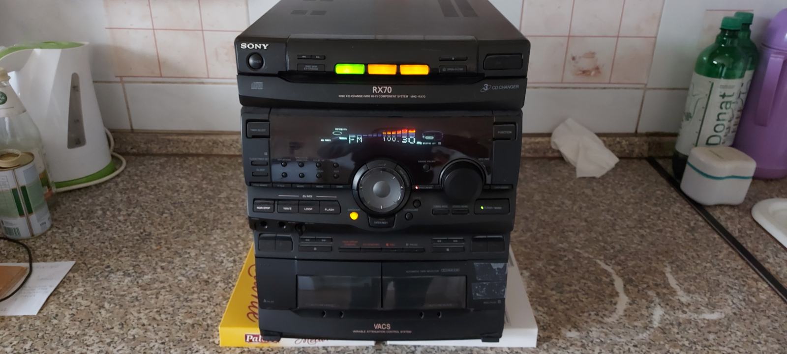 SONY RX 90 3x CD AUX 2xkaseta RADIO