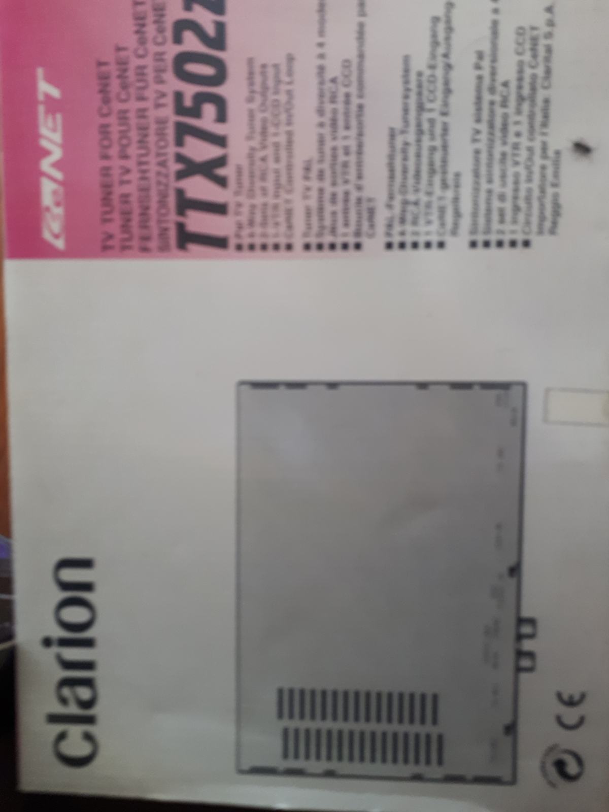 CLARION TV TUNER TTX7502 Z