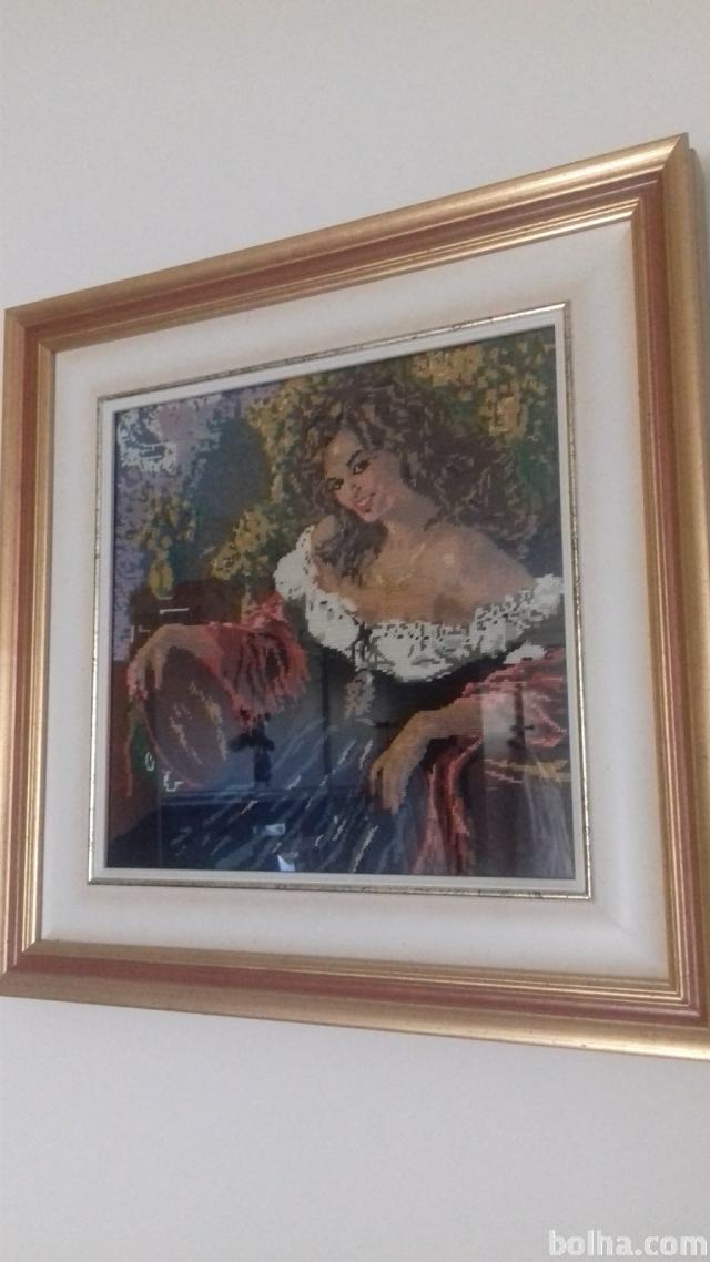 Gobelin - ciganka, v okvirju