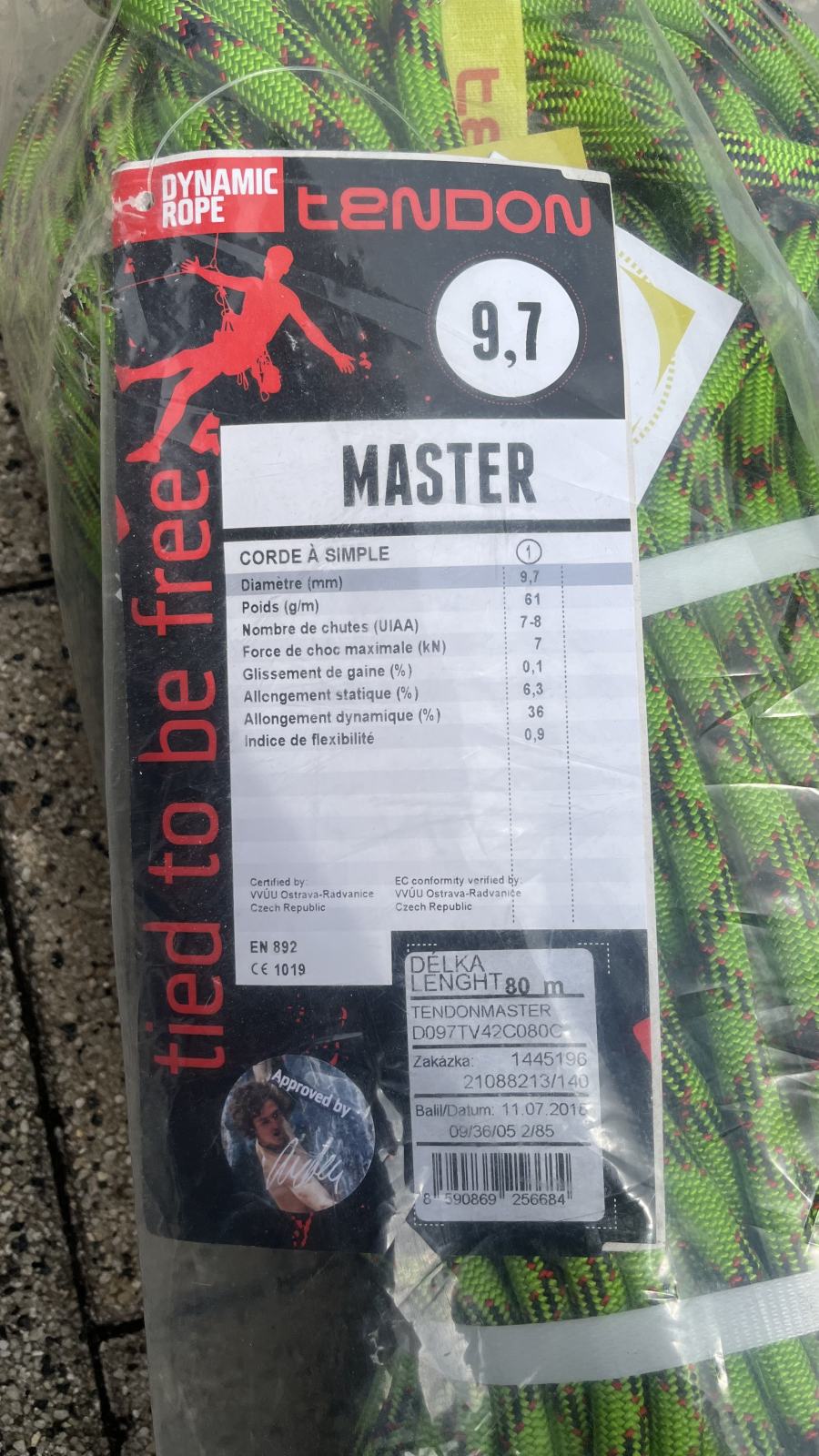 Tendon Master dinamična vrv 80m 9,7mm